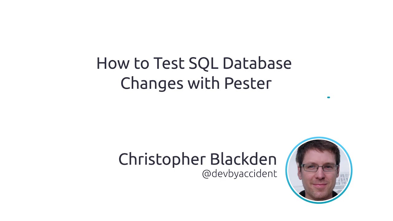 How to test SQL database changes with Pester
