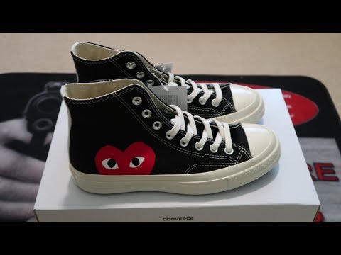 Converse x Comme des Garçons PLAY Chuck 70 High Top Sneaker Unboxing