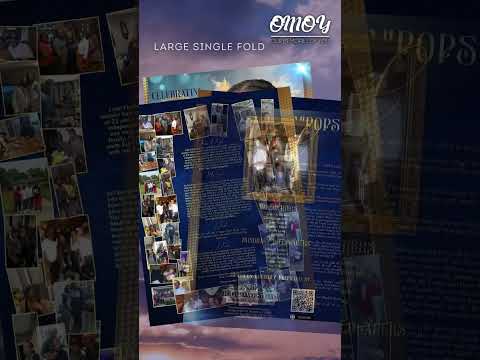 Robert Burrell Funeral Program Design - Large Single Fold