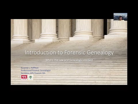 Introduction to Forensic Genealogy - Suzanne Hoffman (22 September 2021)