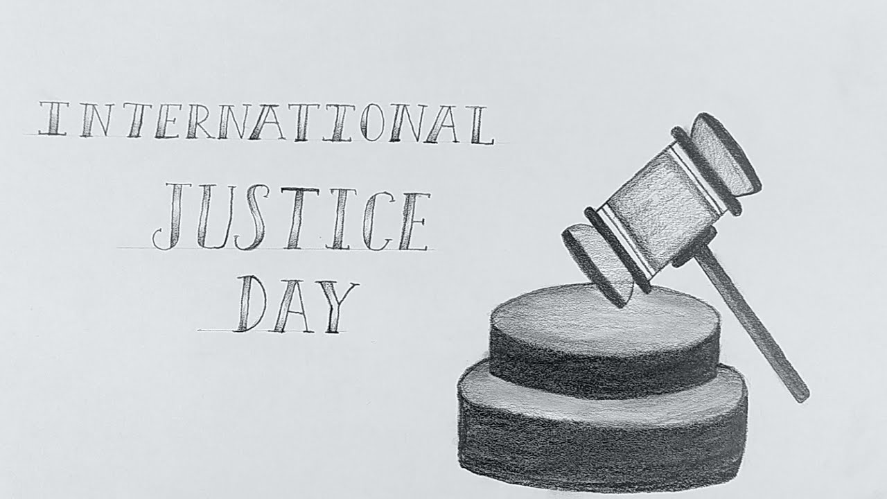 Pencil Drawing For International Justice Day // How To Draw Social Justice Poster Drawing