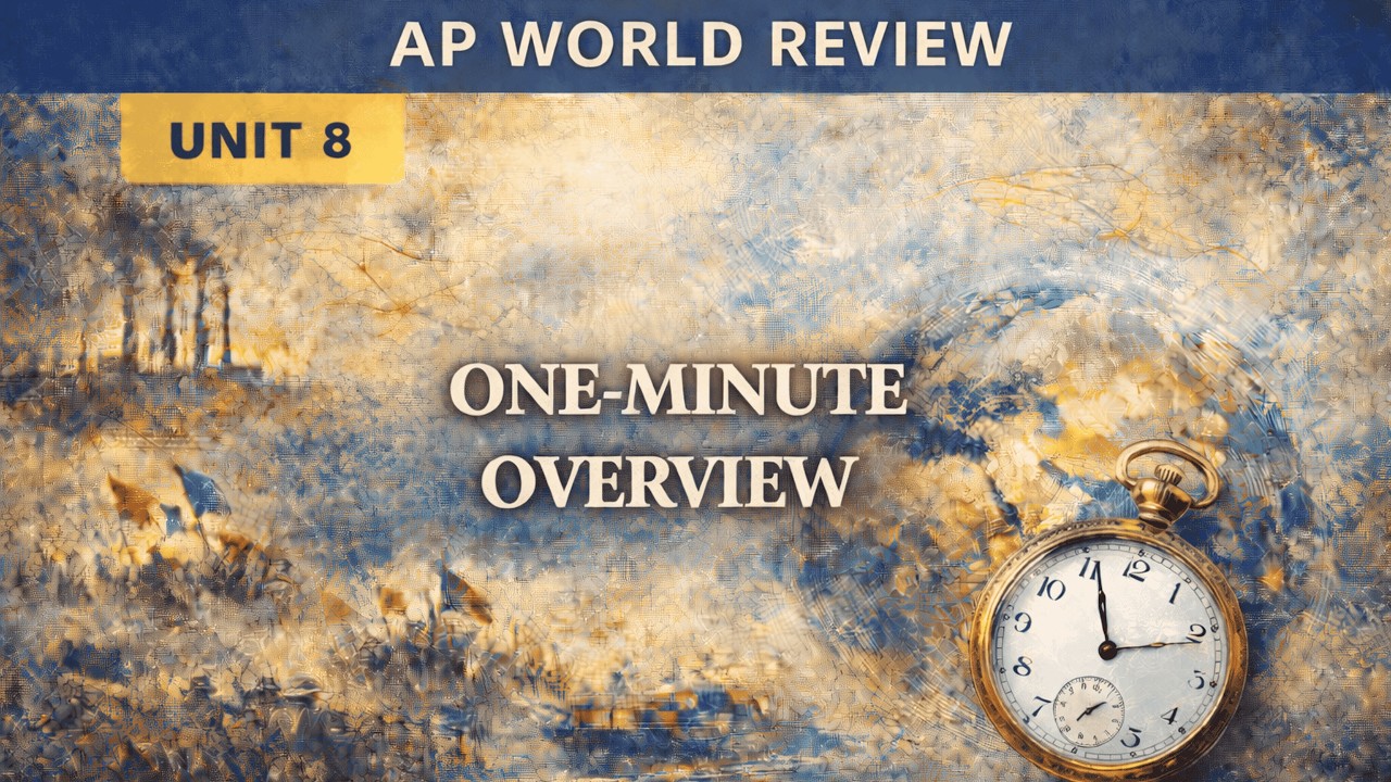AP World History Unit 8 One Minute Review