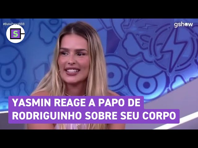 BBB 24: Yasmin reage a conversas de Rodriguinho no programa