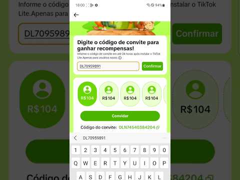 TikTok lite: como colocar o código de convite - código para usar, inserir adicionar no tiktok L 2025