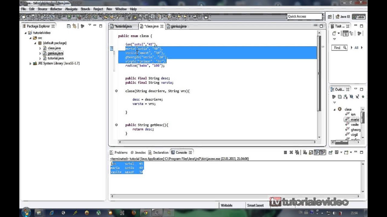 Tutoriale Video Java nr 43