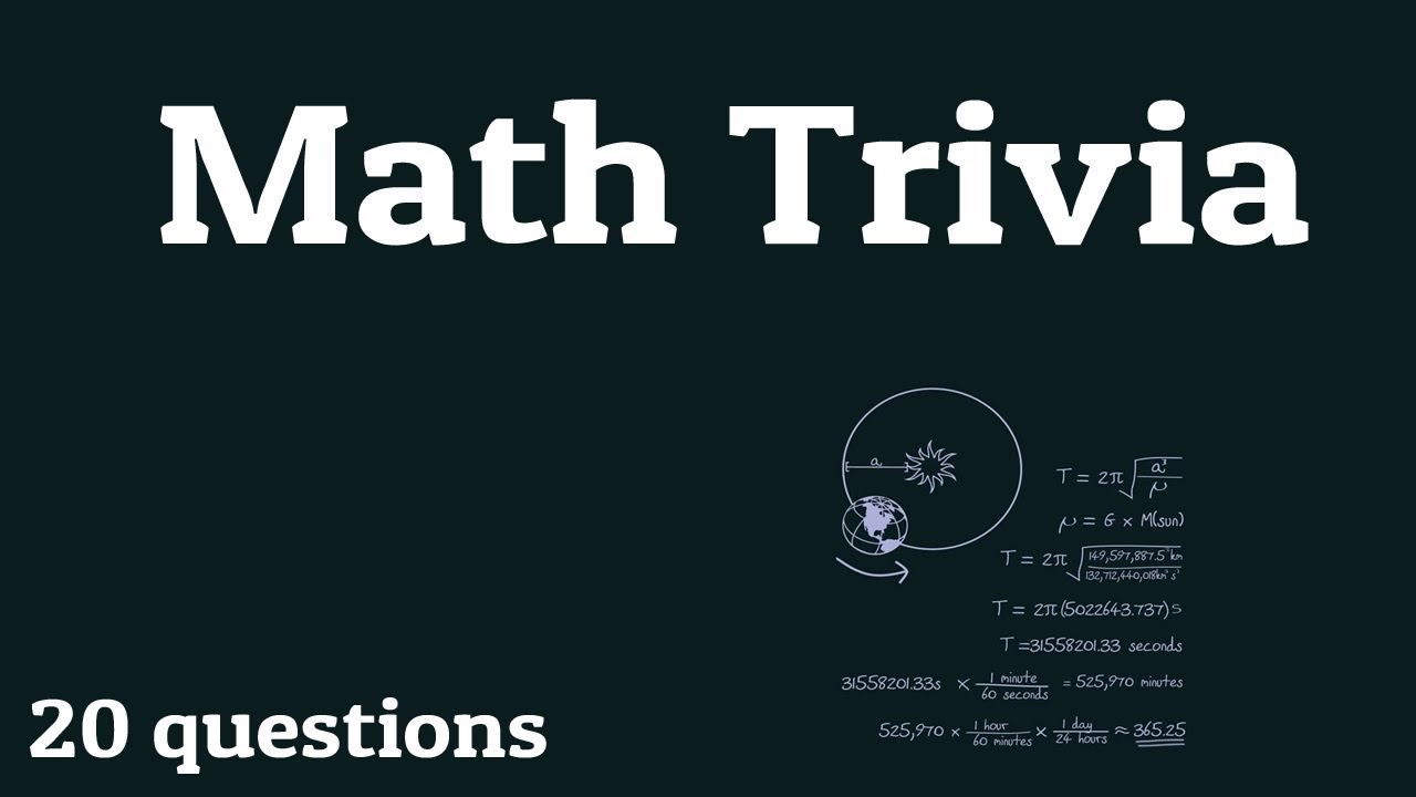 Math Trivia Quiz - 20 Questions -Simple Math and Mathematicians Trivia {ROAD TRIpVIA- ep:73]
