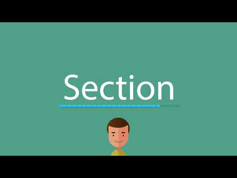 How to pronounce Section