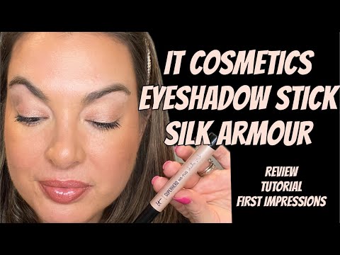 IT Cosmetics Superhero No Tug Longwear Eyeshadow Stick - Silk Armour - review & tutorial