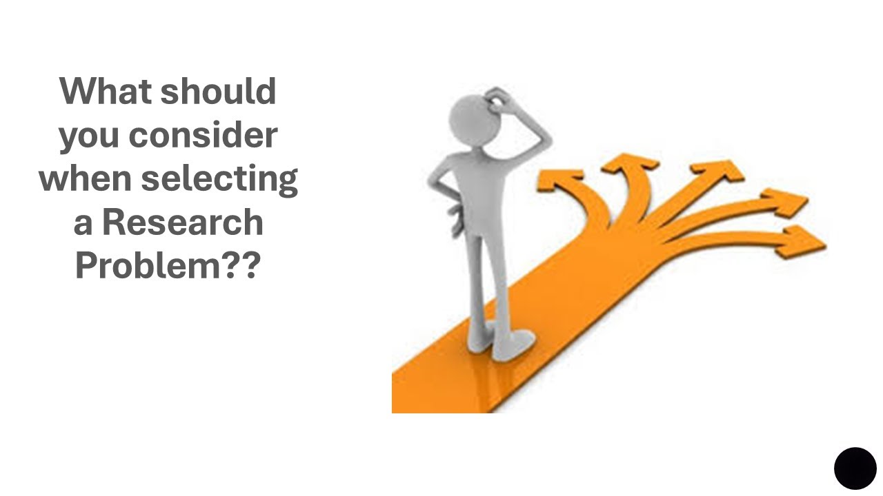 What should you consider when selecting a Research Problem??