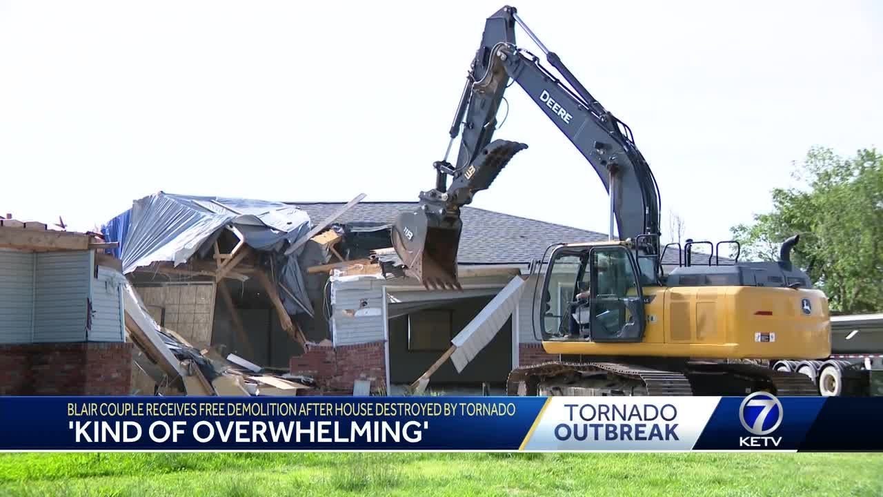 Nebraska couple receives free demolition after house destroyed by tornado