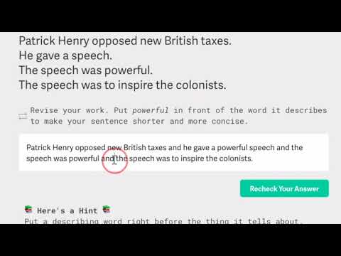Quill.org Sample Activity - American Revolution Question