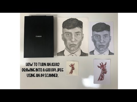 How to Scan LARGE Artwork on A4 scanner -100% no photoshop #affinityphotopanorama #digitiseart