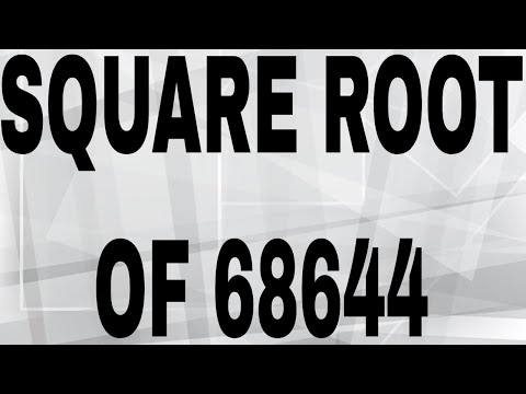 SQUARE ROOT OF 68644