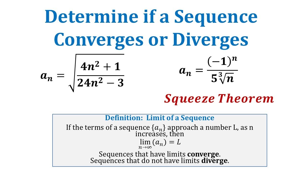 Sequences: Determine if a Sequence Converges or Diverges (Example 4)