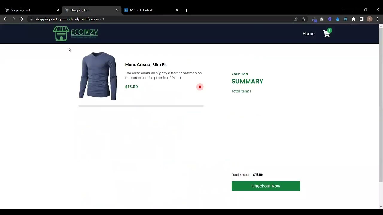 shopping cart app | #react #redux
