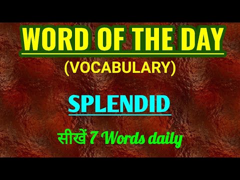 #SPLENDID #WORD_OF_THE_DAY #VOCABULARY #SYNONYM #ANTONYM #MAJESTIC #SUBLIME# #GRANDEUR#SORDID #SSC