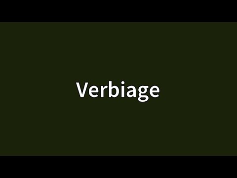 Verbiage Meaning