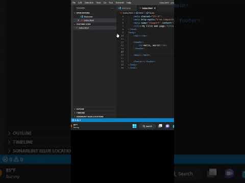 Short #9: How To View File Explorer In Visual Studio code #NVDA #CodingBlind #VisualStudioCode