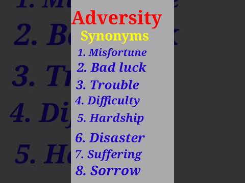 Adversity Synonyms ll Synonyms for Adversity ll #shorts