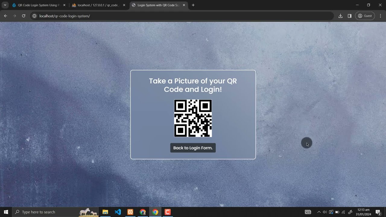 QR Code Login System Using PHP and MySQL with Source Code