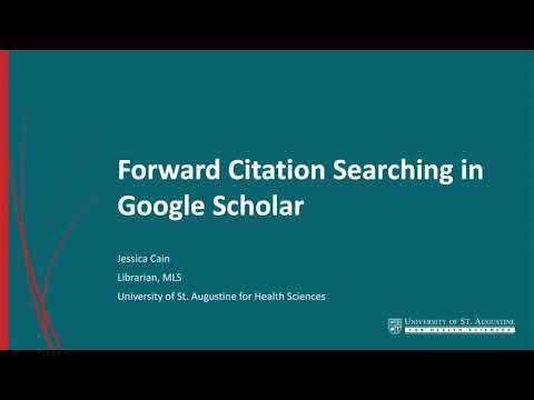 Forward Citation Searching in Google Scholar