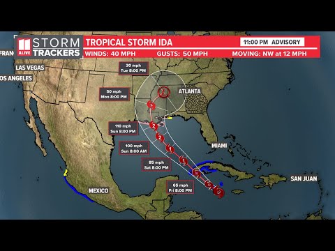 Tracking the Tropics | Ida forecast, spaghetti model