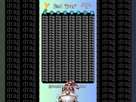 Can you find the word "Brag"? 🎉 #shorts #trending #viral #youtubeshorts #puzzles #findthedifference