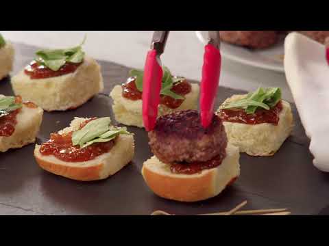 French Lamb Sliders with Delice De Bourgogne and Fig Jam