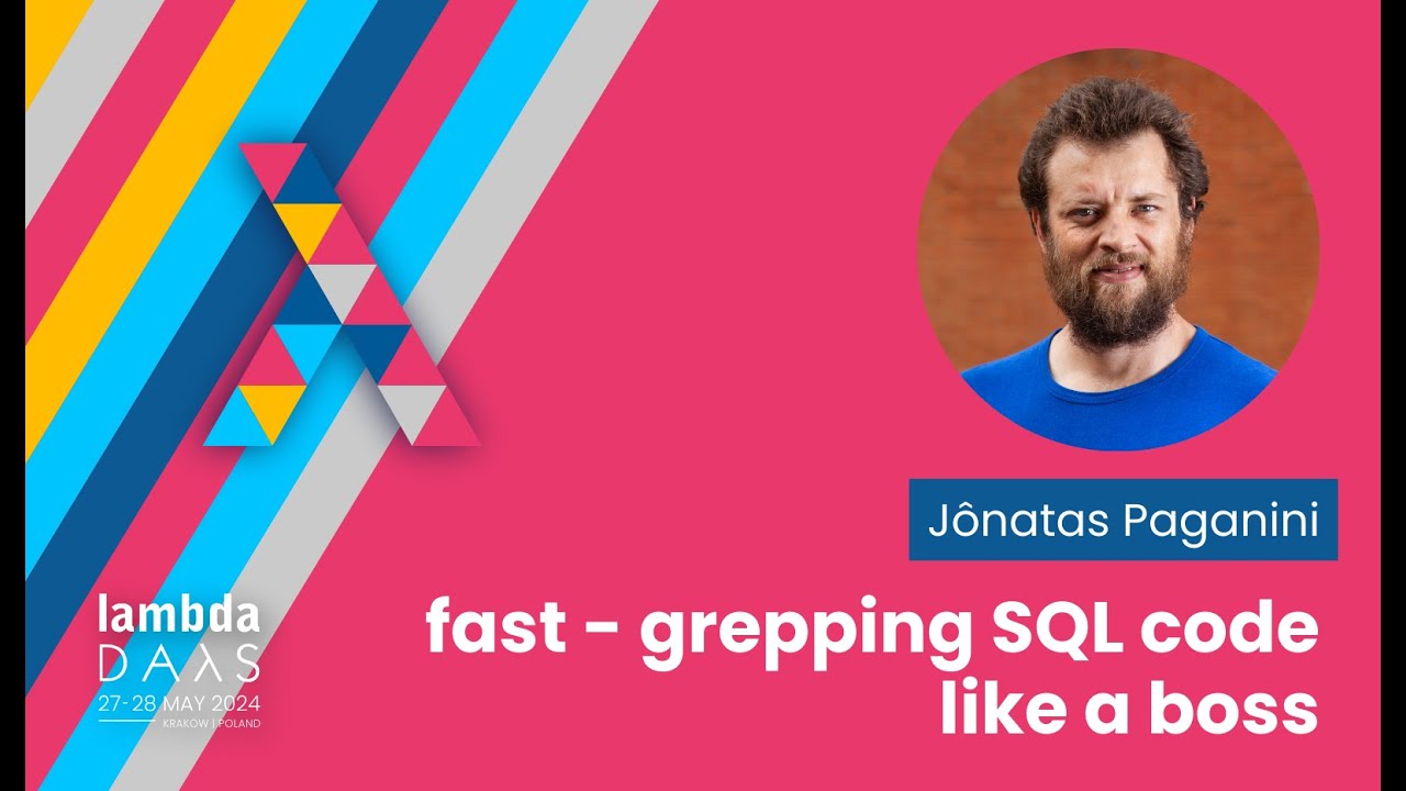 Fast - grepping SQL code like a boss - Jônatas Paganini | Lambda Days ... Fast - grepping SQL code like a boss - Jônatas Paganini | Lambda Days ...