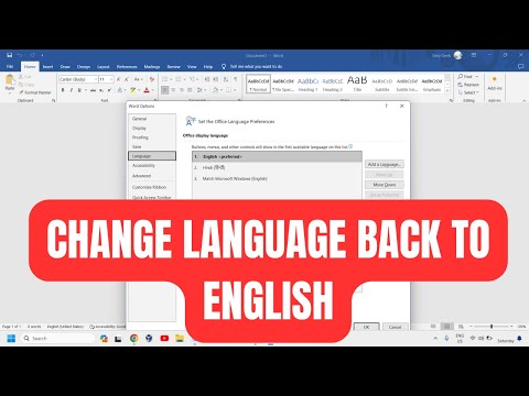 How to Change Language in Microsoft Word back to English [2023]