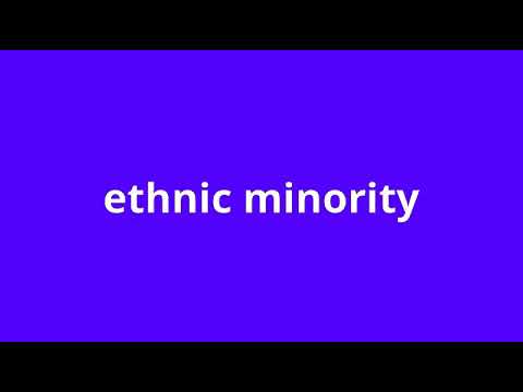 what is the meaning of ethnic minority