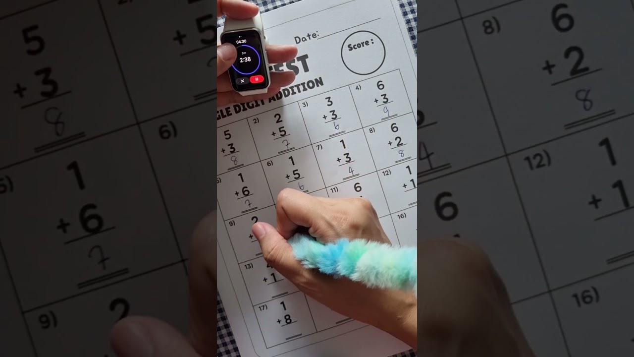 ⏳️Addition time test #printable #mathworksheets #printest