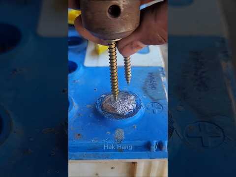 The damaged battery headisrepaired. #Battery #Repair