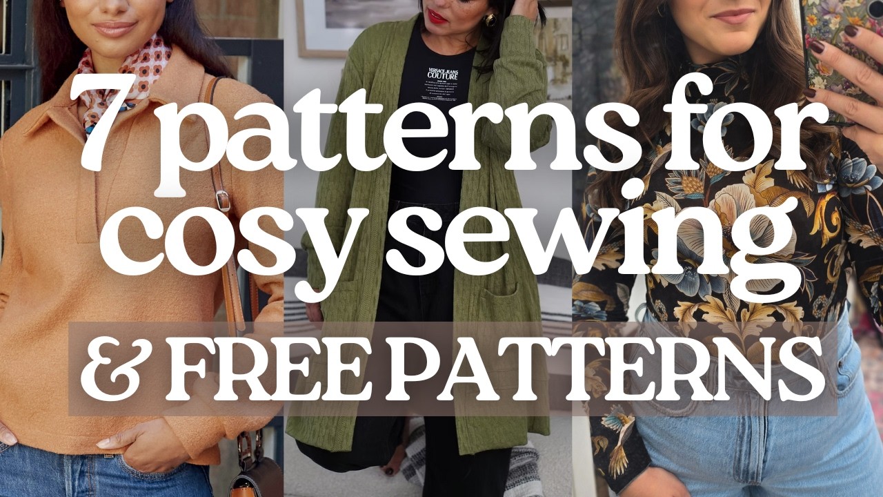 7 COSY Autumn sewing patterns for knit fabrics 🍂 FREE fall patterns, easy & beginner friendly 🙌