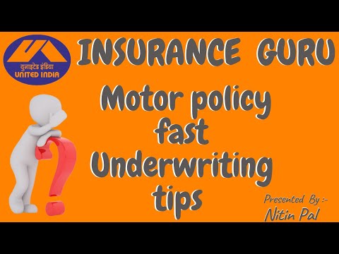 MOTOR POLICY FAST UNDERWRITING TIPS || INSURANCE GURU || NITIN PAL || UIIC PORTAL TRAINING ||