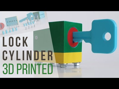 🔒 Lock cylinder, door lock・Free STL File for ・Cults