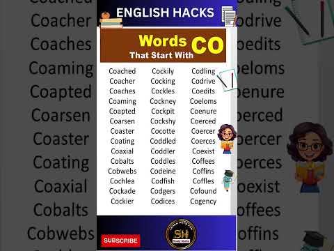 Learn all words that start with CO by #studyhacks123 । important daily use #english words #shorts