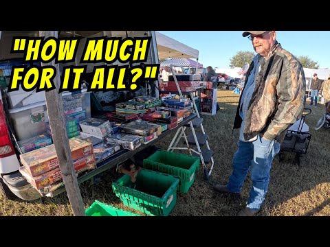 I Tried to Buy Every Sports Card at the Flea Market!