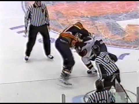 Francis Lessard vs. Eric Godard, April 05, 2003 - Atlanta Thrashers vs ...