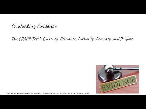 Karissa Peyer: Evaluating Evidence