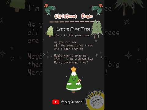 Christmas Poem | Little Pine Tree #Christmas #poem #fun #esl #englishpoem #rhymes #ingles #english