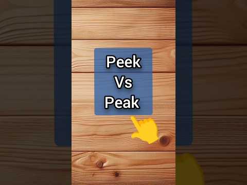 'Peek' vs 'Peak' 👈 #learnenglish #vocabulary #shorts #subscribe #dailyenglish #words #meaning #learn
