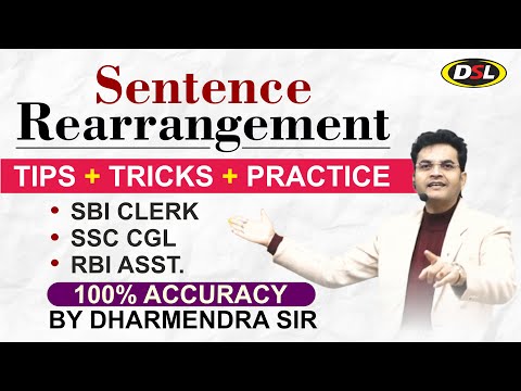 Sentence Rearrangement | Para Jumbled Sentences | Concept + Tricks + Technique By Dharmendra Sir