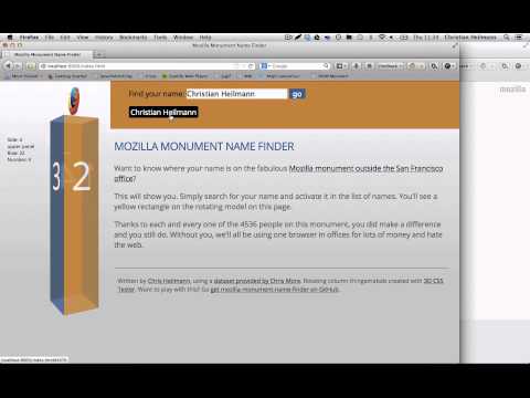 The Mozilla Monument Name Finder