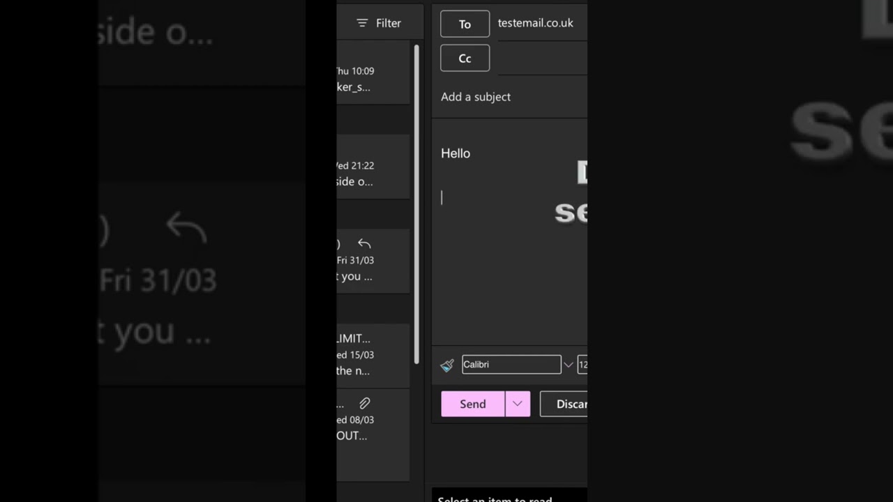 Sending a scheduled email in Outlook