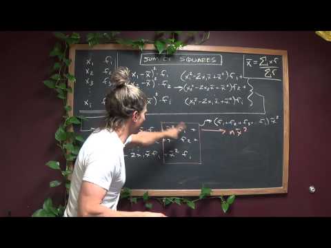 Finding a formula for the SS and the standard deviation of a grouped data set