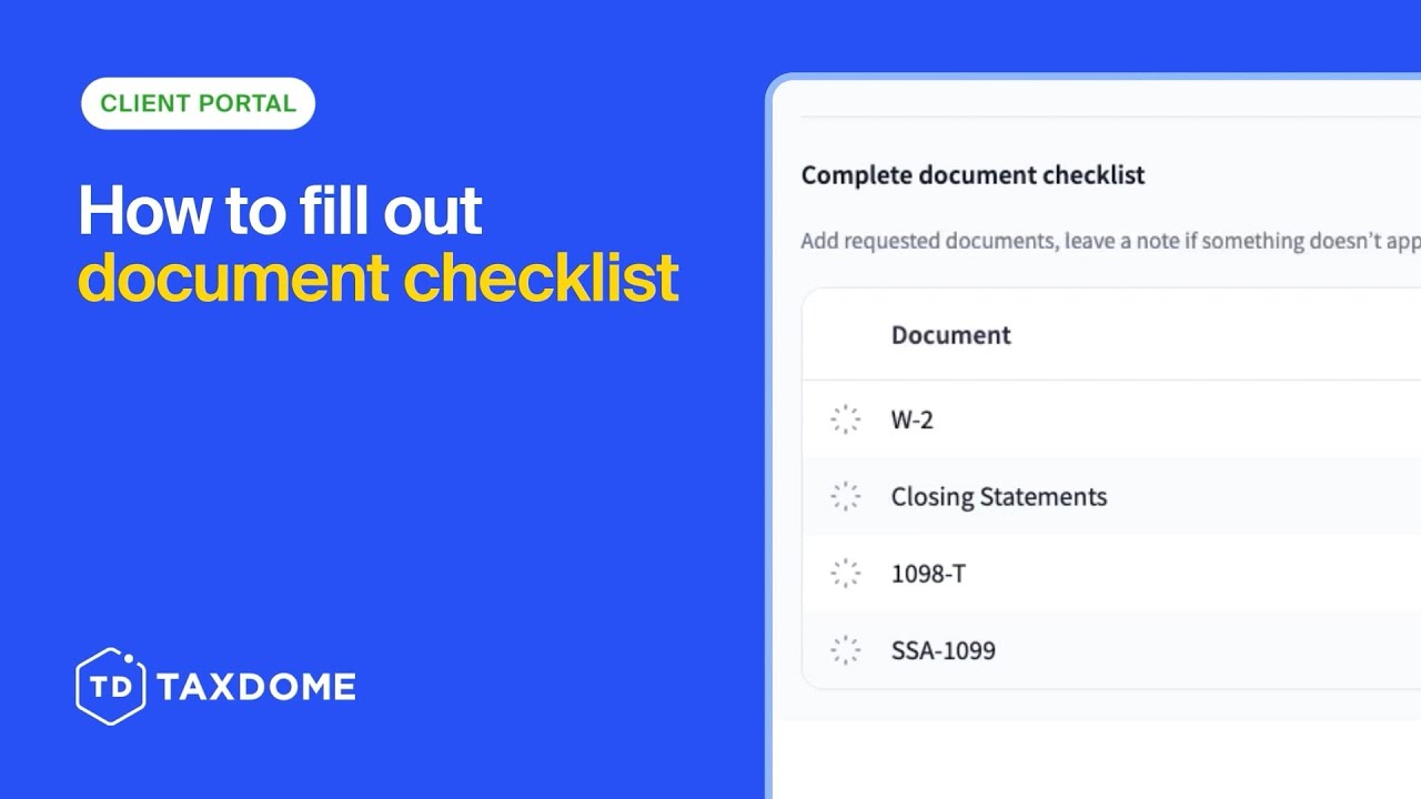 How to Fill Out Document Checklist