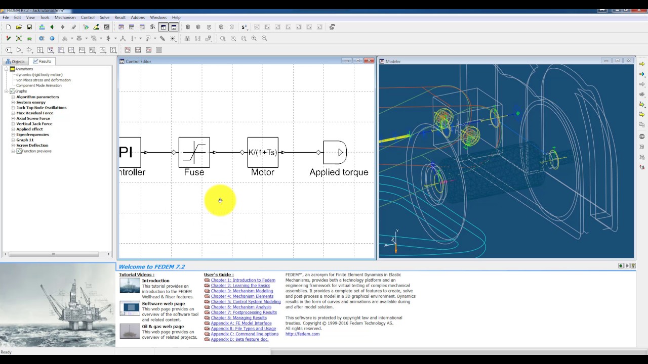 FEDEM Control Tutorial