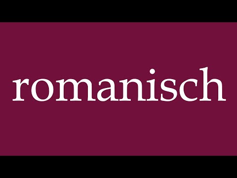 How to Pronounce ''romanisch'' (romanesque) Correctly in German