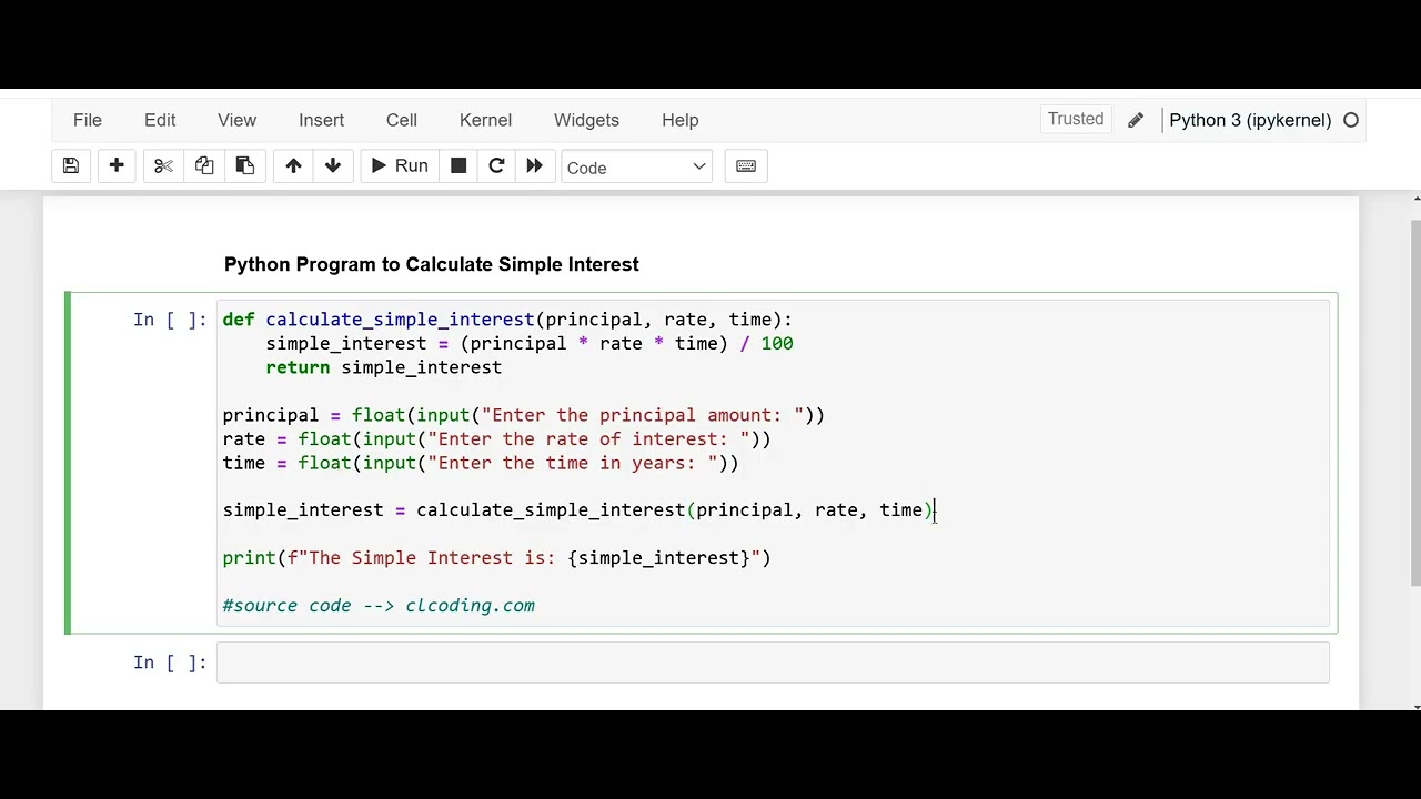Day 41: Python program to calculate simple interest